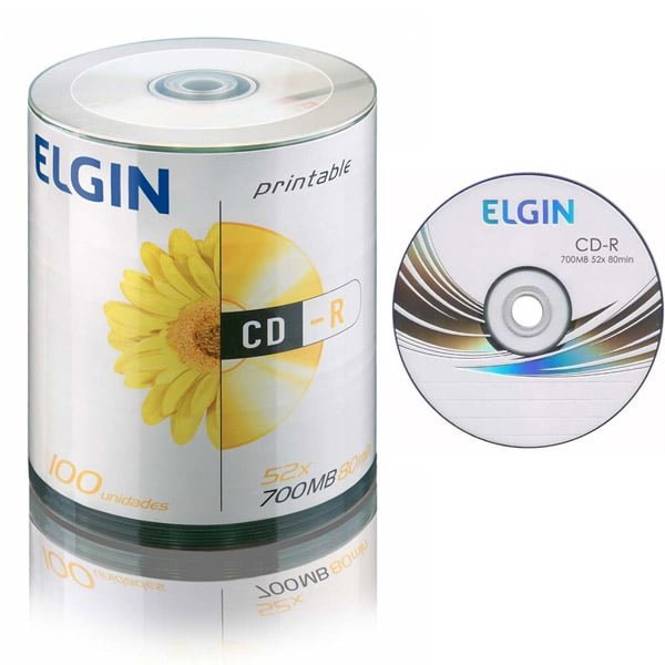 100 Unidades CD-R Elgin 52x 700mb 80min » danielEletro.com