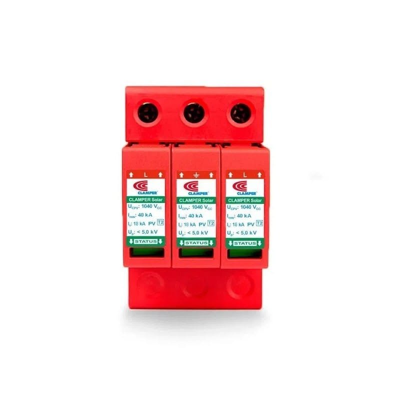 Dps Solar Protetor Surto e Raio 1040V 40Ka Clamper 3 Pólos ...